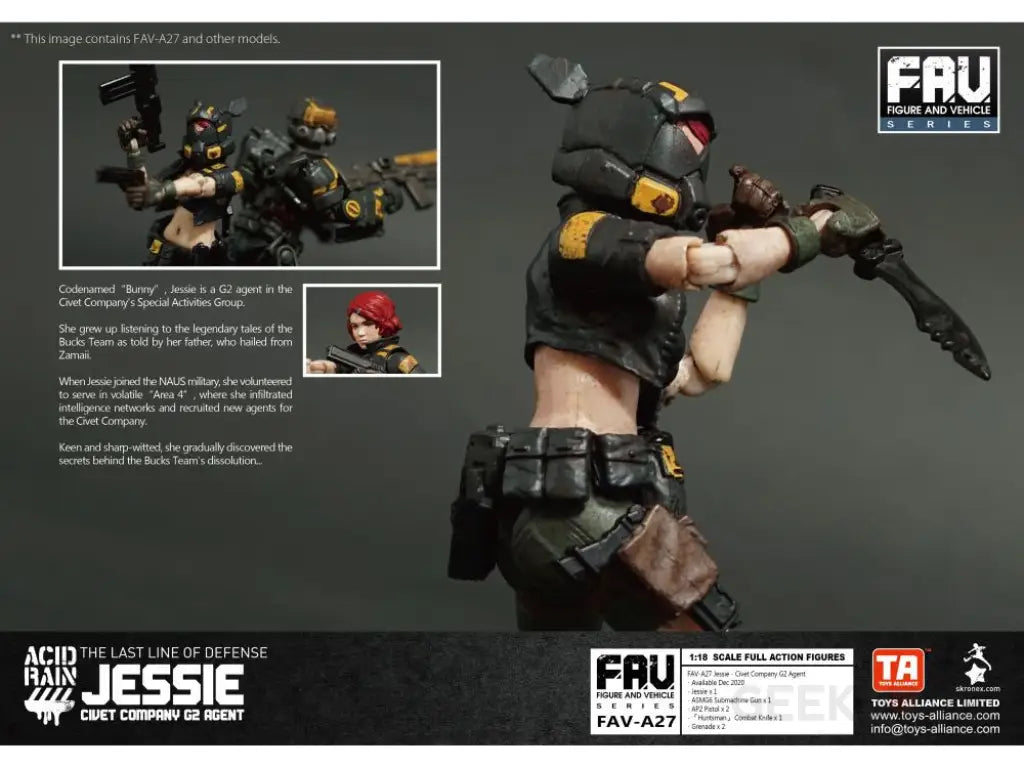 Acid Rain FAV-A27 Jessie - Civet Company G2 Agent Toys – GEEKLOVEPH TOY ...