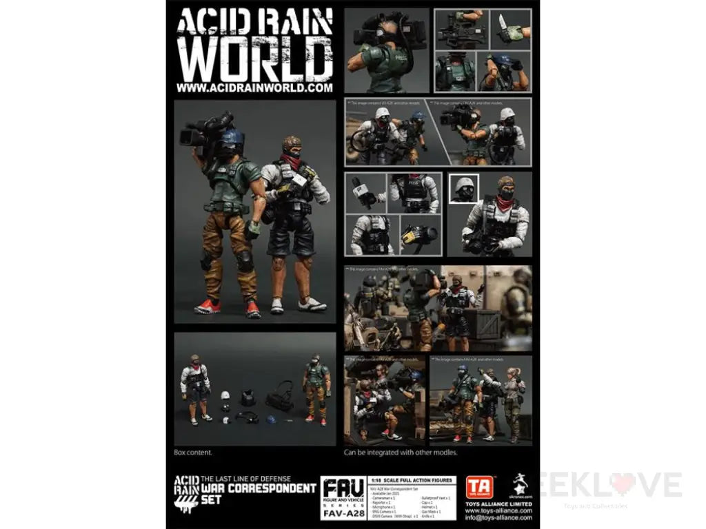 Acid Rain FAV-A28 War Correspondent Set Toys Alliance – GEEKLOVEPH TOY ...