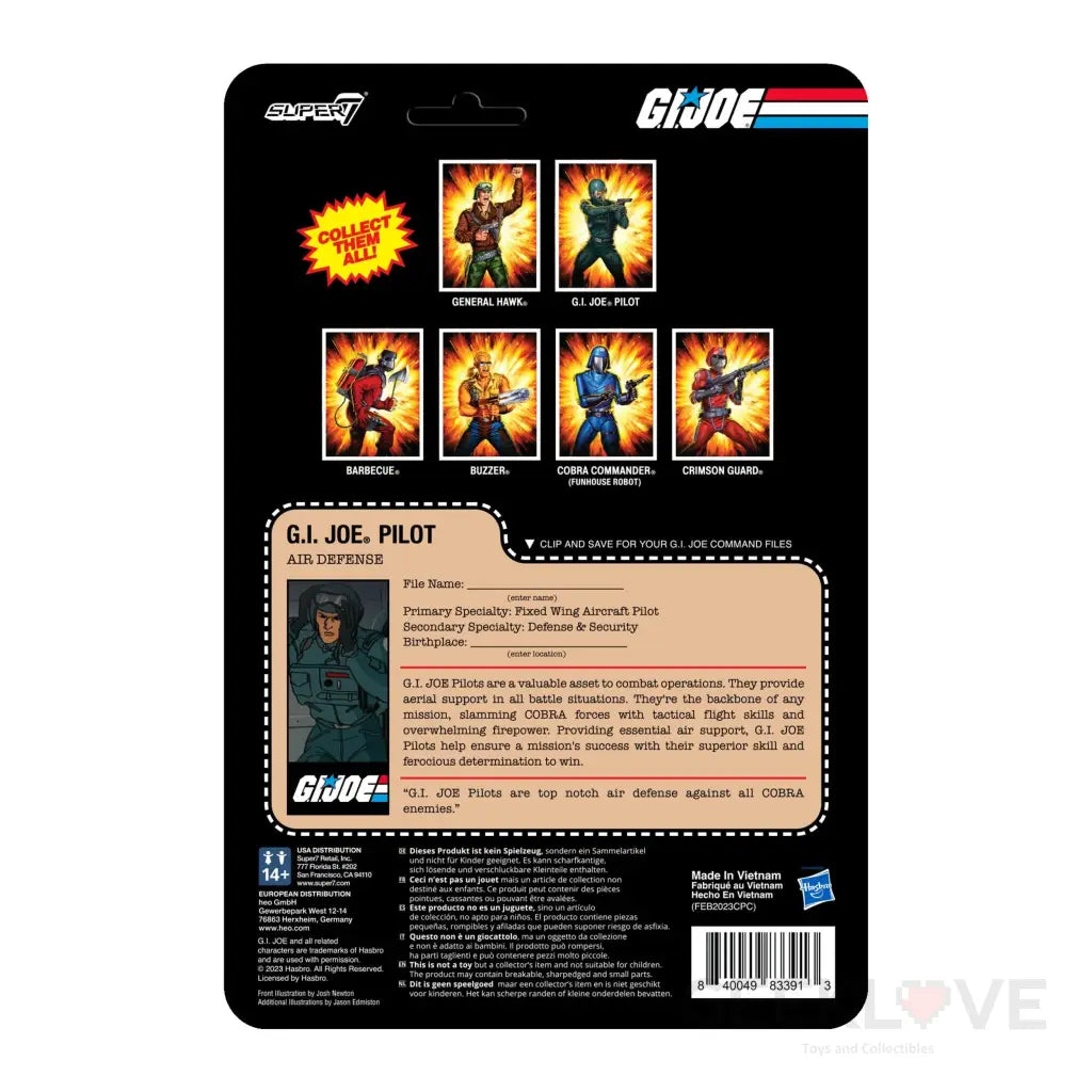G.I. JOE Reaction Figure Wave 7 - Joe Pilot Facemask – GEEKLOVEPH TOY STORE