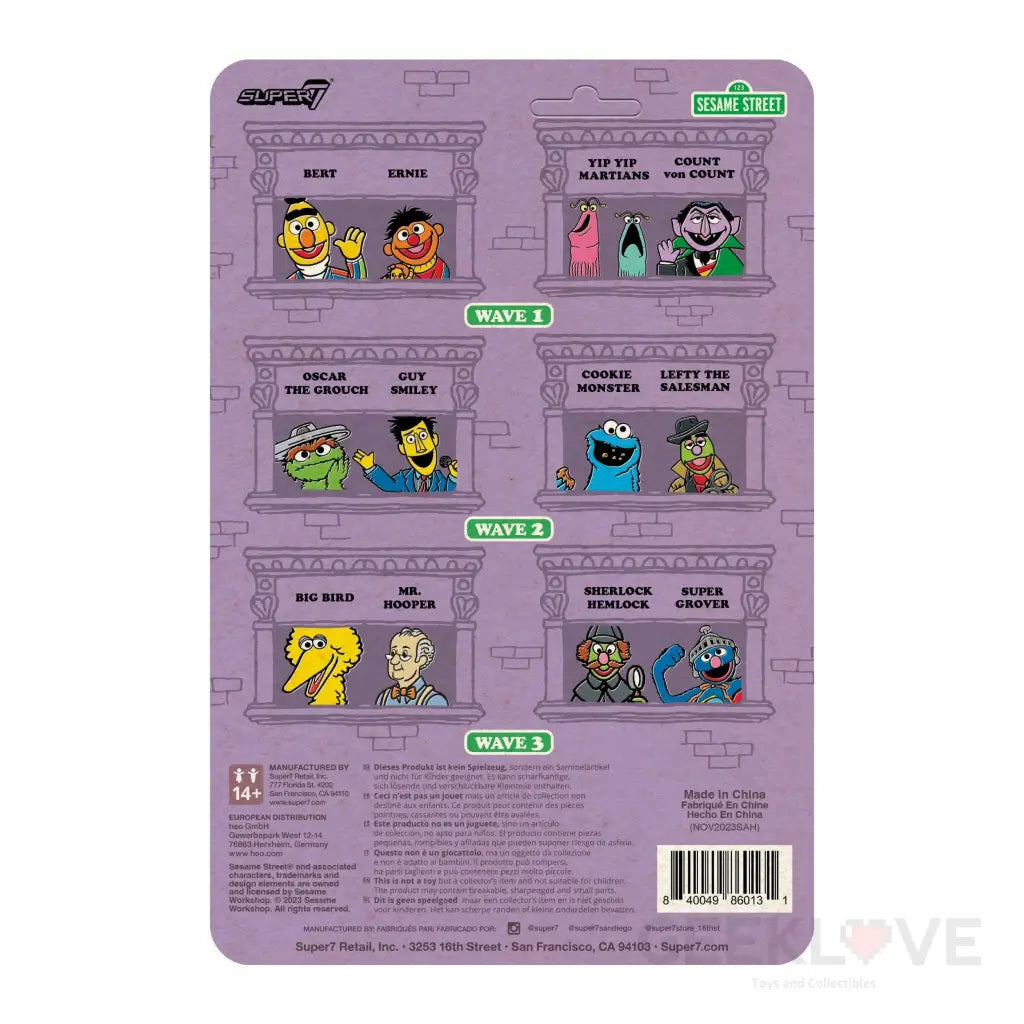 SESAME STREET REACTION FIGURES WAVE 03 BIG BIRD Super7 – GEEKLOVEPH TOY ...