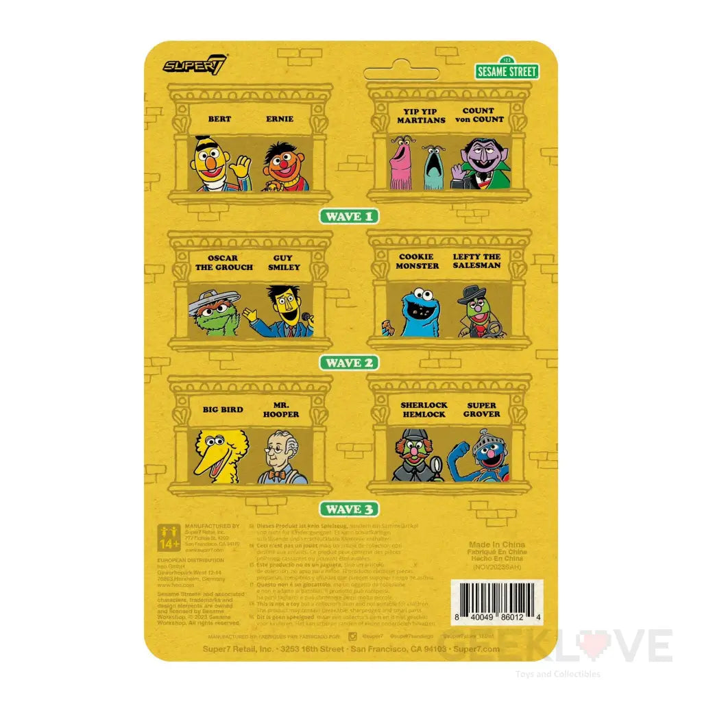 SESAME STREET REACTION FIGURES WAVE 03 SHERLOCK – GEEKLOVEPH TOY STORE