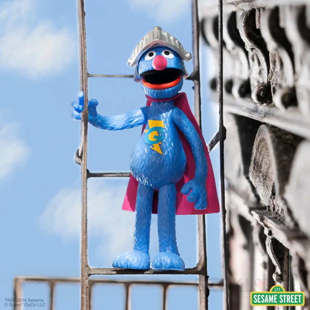 SESAME STREET REACTION FIGURES WAVE 03 - SUPER GROVER – GEEKLOVEPH TOY ...