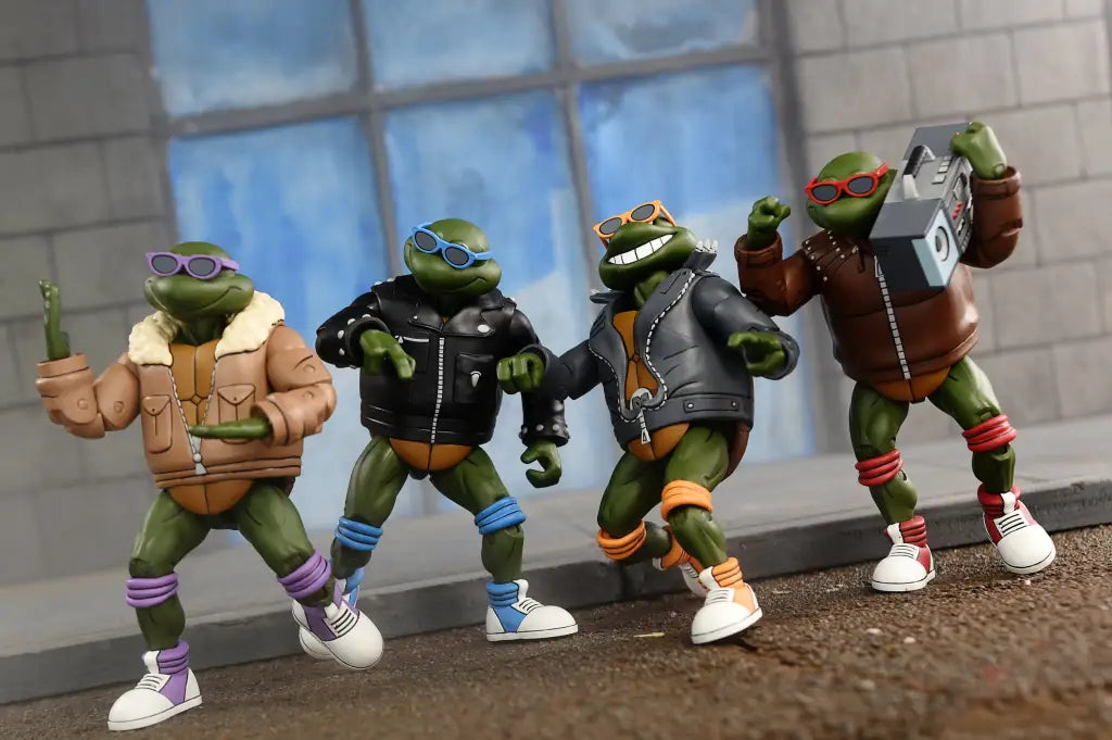 TMNT (Cartoon) Punk Turtles 4 Pack NECA – GEEKLOVEPH TOY STORE